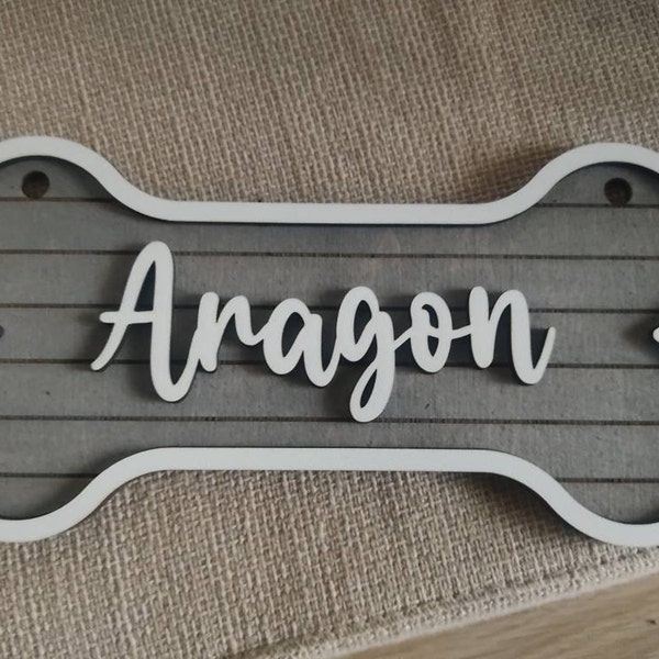 Wooden Dog Name Tag, Dog Kennel Sign, Personalized Pet Tag, Dog Room ...