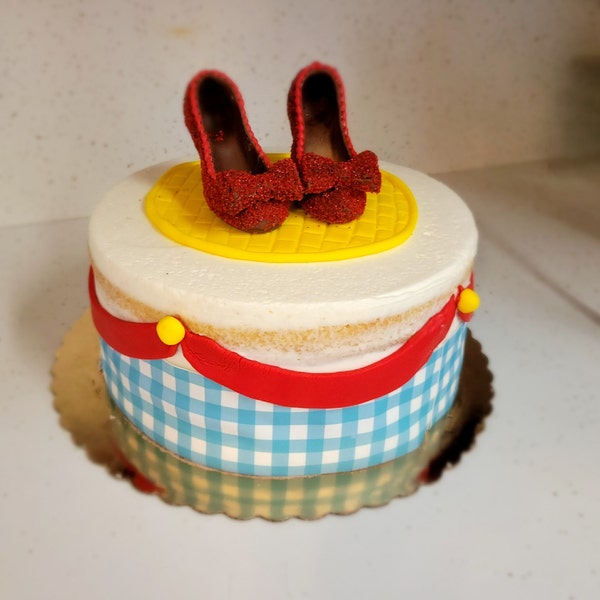 Gingham Cake Wrap Blue Pastel Picnic Edible Image Vintage Plaid ...