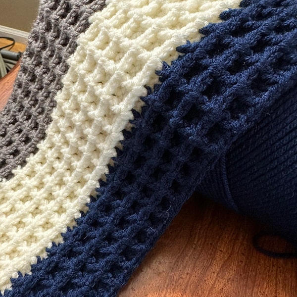 Crochet Waffle Stitch Blanket Pattern | Cozy Fall Throw & Afghan | Easy ...