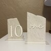 3D Marble Stone Table Numbers | Wedding Unique Signage | Custom Layered ...