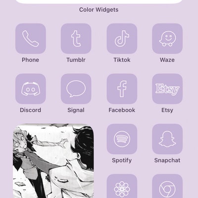 Lavender App Icons, Purple Icons, iPhone App Covers, Purple Aesthetic ...