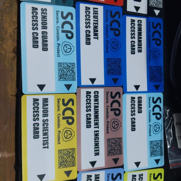 SCP Foundation Key Cards - Secret Laboratory Version - Etsy