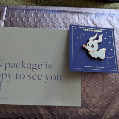 Zero the Ghost Dog Pin - Etsy