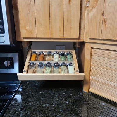 Under Cabinet Drop Down Spice Rack - Etsy