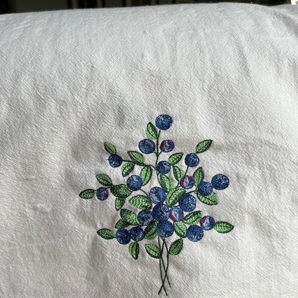 Blueberry Machine Embroidery Design, Blueberry Bouquet Digital ...