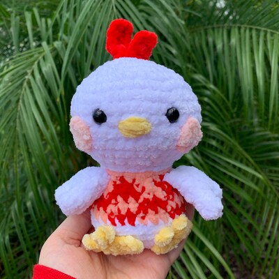 Crochet Pattern Chubby Chicken, Cute Rooster, Baby Chicken, Stuffed ...