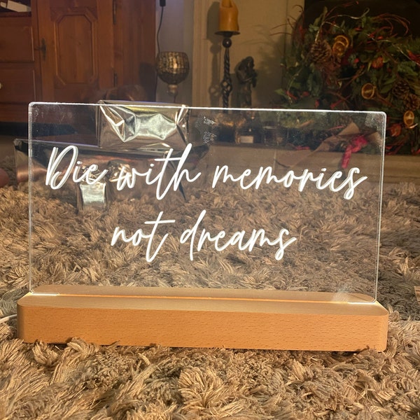 Personalised LED Name Sign. Custom Engraved Light up Name Plaque ...