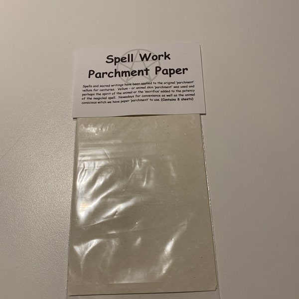 Spell Work Parchment Paper - Etsy