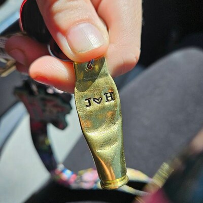 Bullet Keychain Hand Stamped Personalized Bullet Keychain - Etsy