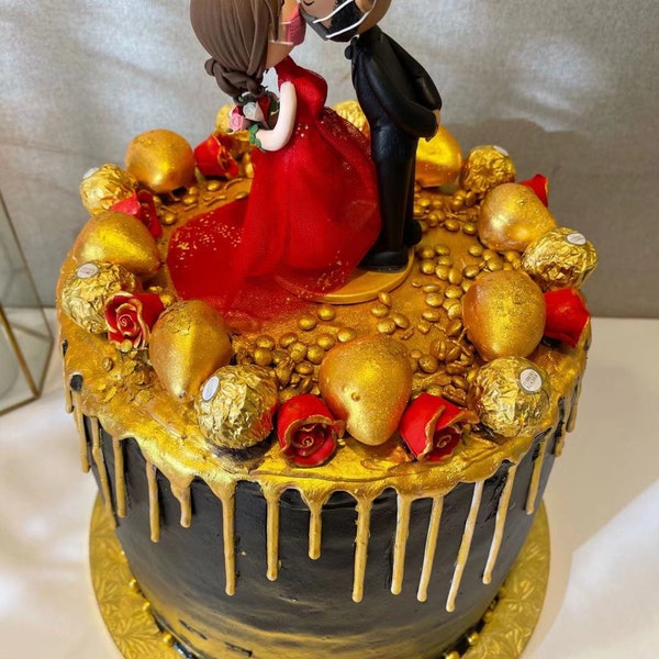 Chinese Wedding Cake Topper, Chinese Traditional Wedding Dress Clay ...