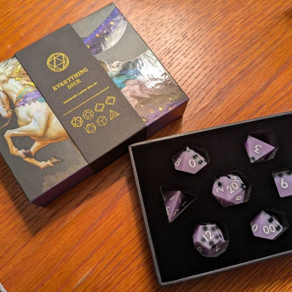 Fireheart Red and Black Gold Dice, Fire Dice, Handmade Resin Sharp Edge ...