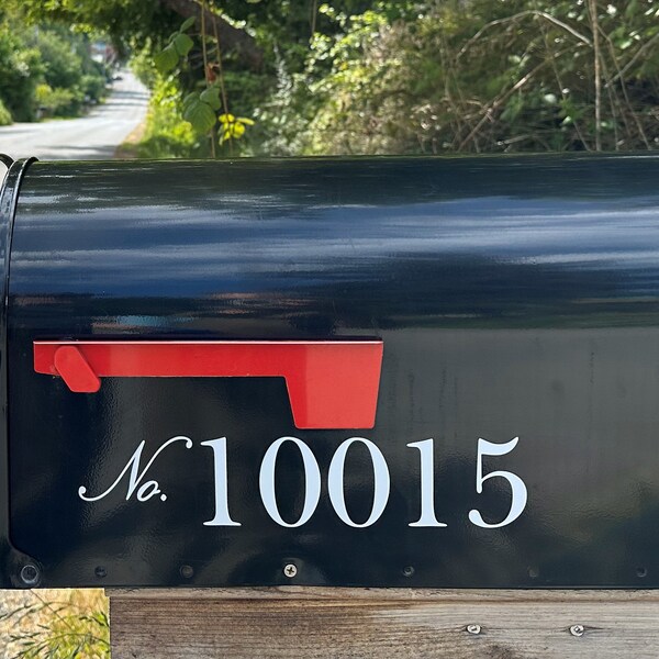 Mailbox Address Numbers-vinyl Decal- Set of Two-vinyl Numbers-curb ...