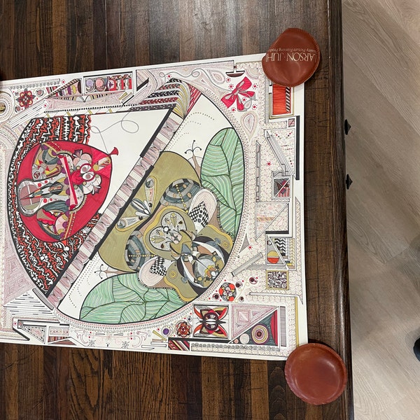 Set of 5 Decorative Greeting Cards With Color and Sparkle. One of a ...