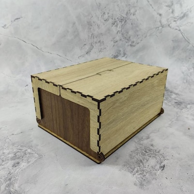 6 Different Sizes Boxes With Flip up Lid Vector File for Laser Cut ...