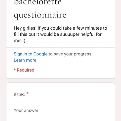 Groomsmen Questionnaire Editable Google Form - Etsy