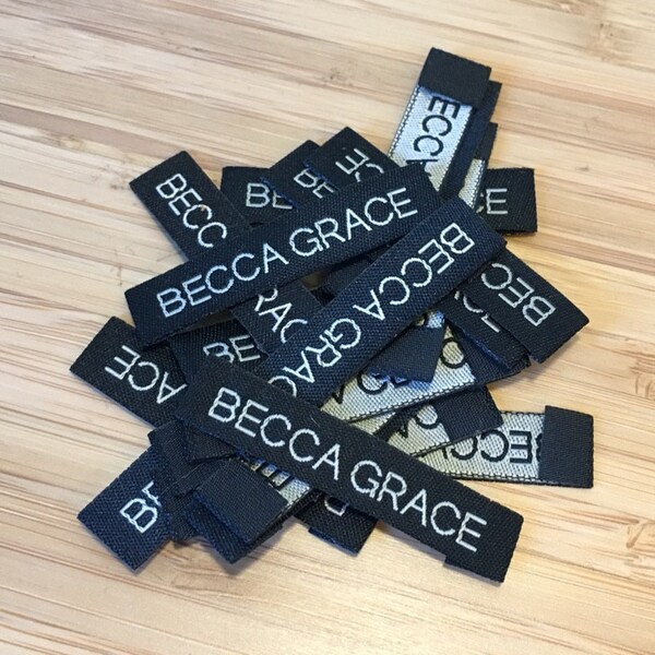 150PCS Custom Woven Labels Artwork Taffeta Clothing Labels Personalized ...