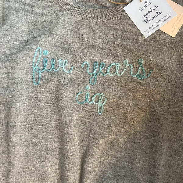 I Can't I've Got Mahj Embroidered CASHMERE Sweater, Mahjong Player ...