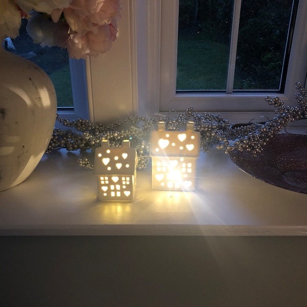 Illuminated Ceramic LED House Collection - Etsy UK