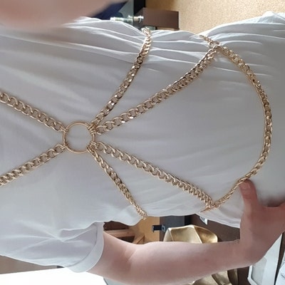 Body Chain Men Silver Gold Bodychain Man Harness Men Jewelry Larp ...