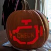 Check Engine Light Pumpkin Carving Stencil || Funny Design for Car ...