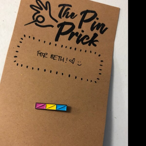 Pansexual Bar Pin — Subtle Pan Pride Pin Flag LGBT LGBTQ Queer ...