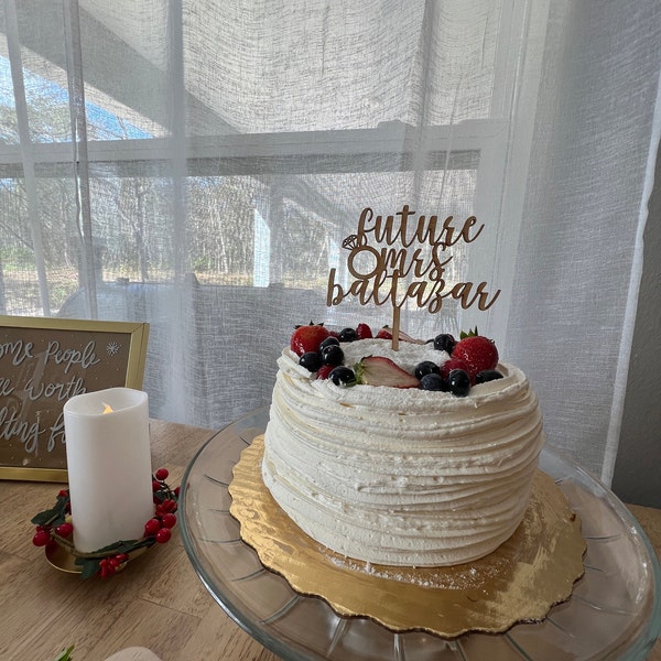 Custom Cake Topper, Future Mrs Cake Topper, Bridal Shower, Miss to Mrs ...