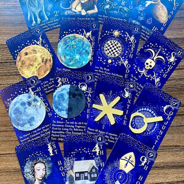 Celestial Fortune, Astrology Oracle Deck, Tarot Size Oracle Cards ...