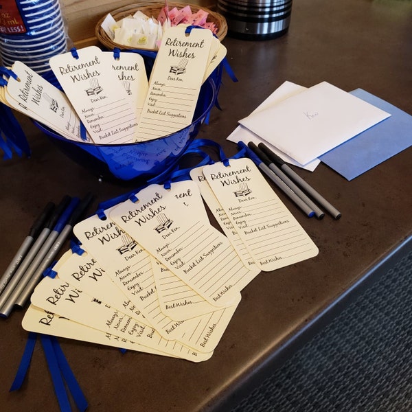 8 Handmade Retirement Wishing Tree Tags / Bookmarks / Retirement Wishes ...