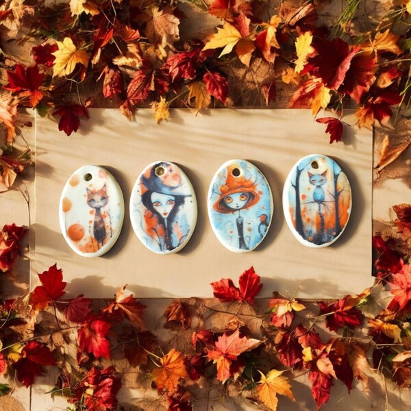 Watercolor Leaves Design Enamel Decals, Enamel Supplies, Ceramic Decals ...