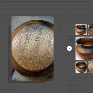 Large Enamelware Bowl by Finel Arabia -"cilantro" Pattern by Kaj Franck ...