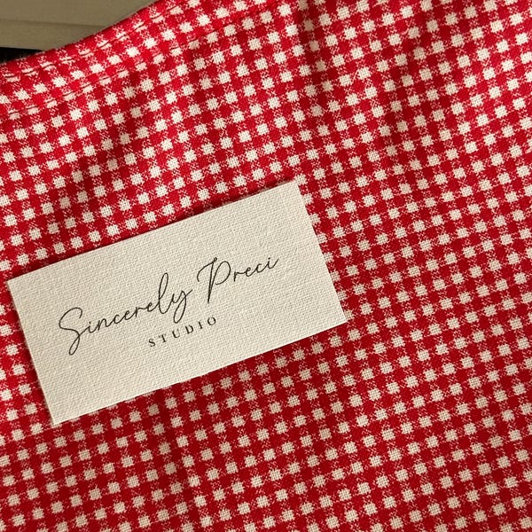 Fabric Name Tags, 30x Cotton Name Labels, Two Line Personalization ...