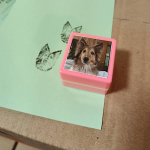 Custom Pet Stamp Self Inking-cat Dog Portrait Pre Inked Stamp ...