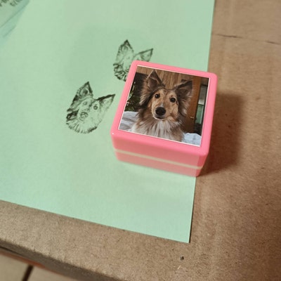 Custom Pet Stamp Self Inking-cat Dog Portrait Pre Inked Stamp ...