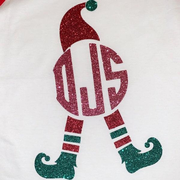 Christmas Monogram Svg,christmas Elf Monogram Frame Svg,christmas Svg ...