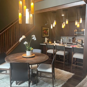 Sea Glass, Kitchen Décor. Blown Glass Pendant Lights for Kitchen Island ...