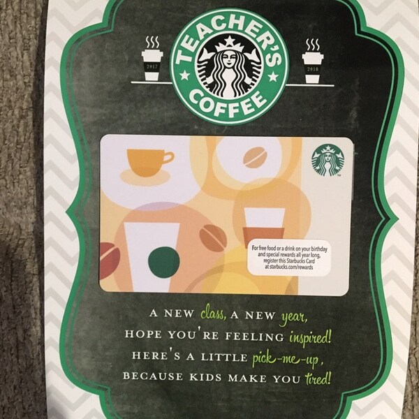 GENERIC Starbucks Coffee First Day of School Teacher Gift! - Etsy