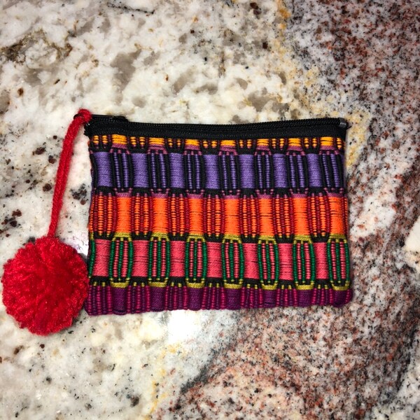 Mexican Coin Purse Handmade Flat Embroidered Mini Purse Traditional ...