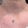 Diamond Dangle Heart Necklace in 14k Solid Gold, Real Diamond Open ...