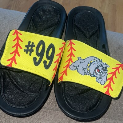 Personalized Custom FASTPITCH SOFTBALL Slides Flip Flops Sandals ...