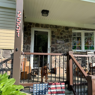 Custom House Numbers Tile With Tropical Fish, Coastal Address Sign ...