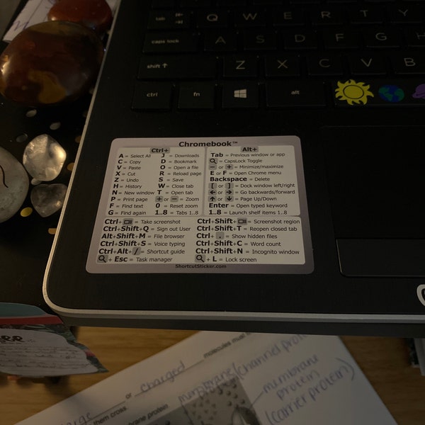 Chromebook Shortcut Sticker for Any Laptop With Chrome OS High Quality ...