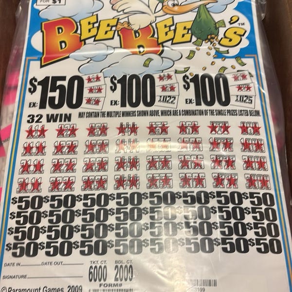 Stuffed Turkey - Jar Ticket - Pull Tab Ticket - Ticket for Amusement ...