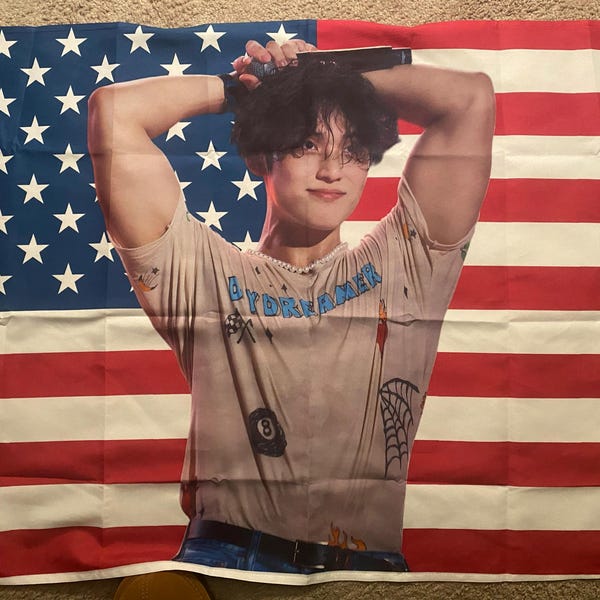 Seventeen Kim Mingyu American Flag Banner, SVT Mingyu Flag Tapestry ...