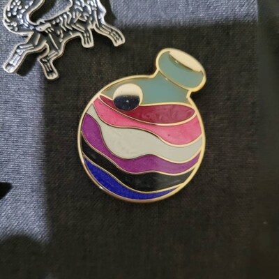 Pronoun Slider Enamel Pin He She Variation Gender Identity Fluid ...
