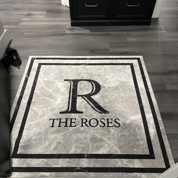 Family Name Entry Rug Personalized Entryway Rug Entrance Rug for Inside ...