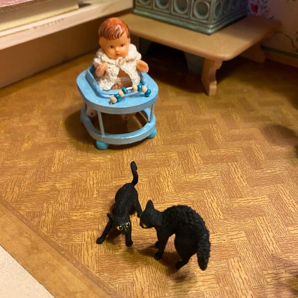 Miniature Mice Kit of 6 Pcs, Mouse Pet in 1:12 Twelfth Scale for Doll ...