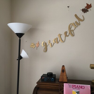 Grateful Banner Fall Banner Thanksgiving Decorations Gold - Etsy