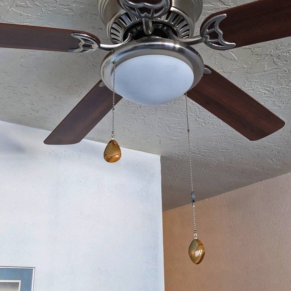 Ammonite Fan Pulls, Pair of Fan Pulls, Ceiling Fan Pulls, Silver Chain Pulls, Fossil Pull Set - Etsy