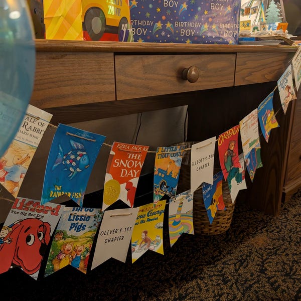 2-pack Mismatch Storybook Banners — Physical Birthday Banners — Baby ...