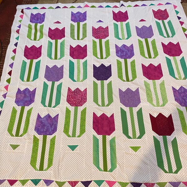 Tulip Season Quilt Pattern by Robin Pickens*spring Quilt Pattern*spring ...